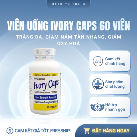 Viên uống trắng da Ivory Caps - Giảm nám, dưỡng sáng da hiệu quả cho ...