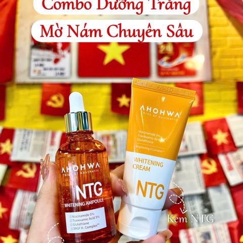 Bộ sản phẩm AHOHWA NTG Whitening Cream & NTG Whitening Ampoule - Giảm ...