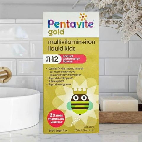 Vitamin Tổng Hợp Pentavite Gold Multivitamin + Iron Liquid Kids - 200 ...