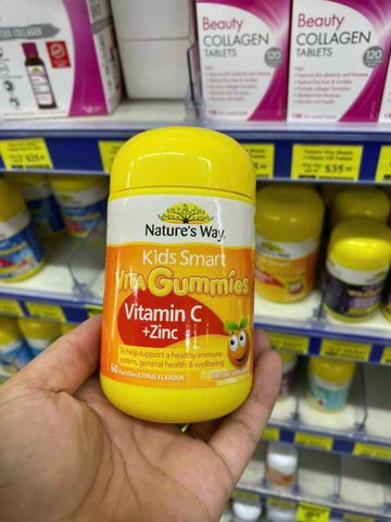 Kẹo Gum Bổ Sung Vitamin C+Zinc Tăng Cường Sức Đề Kháng cho Trẻ Nature's ...
