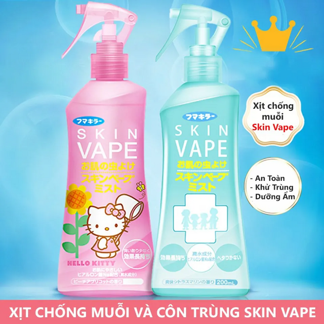 Xịt Chống Muỗi Skin Vape Hello Kitty Nhật Bản - An Toàn Cho Da Nhạy Cảm ...