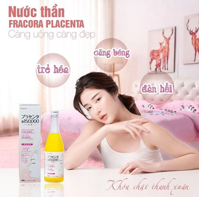 Nước Uống Fracora Placenta Drink 150000mg chứa 3000mg Collagen