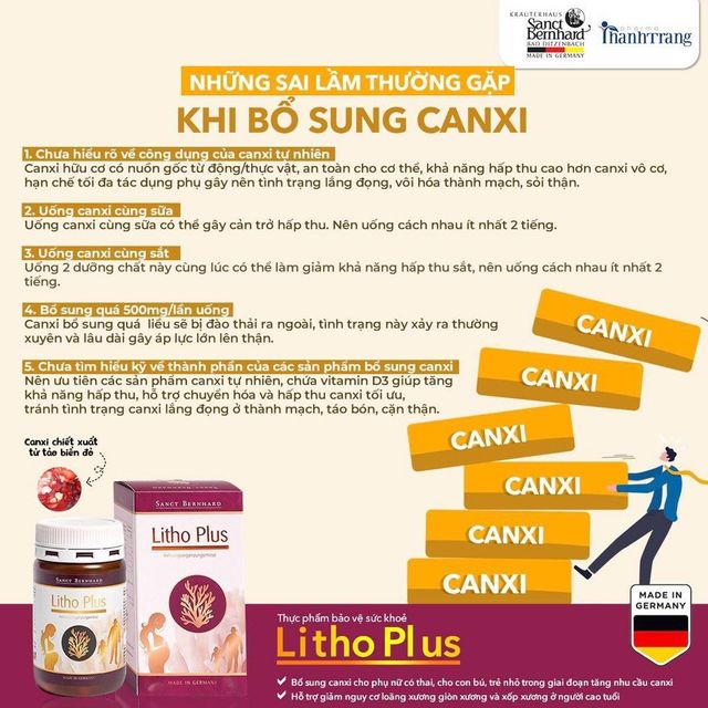Viên uống Litho Plus bổ sung canxi từ tảo biển đỏ - Giải pháp chăm sóc ...