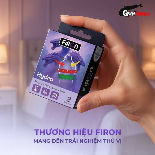 (Cao cấp) Bao cao su Firon Hydra - Hộp 1 bao nhiều vòng gai, bi siêu ...