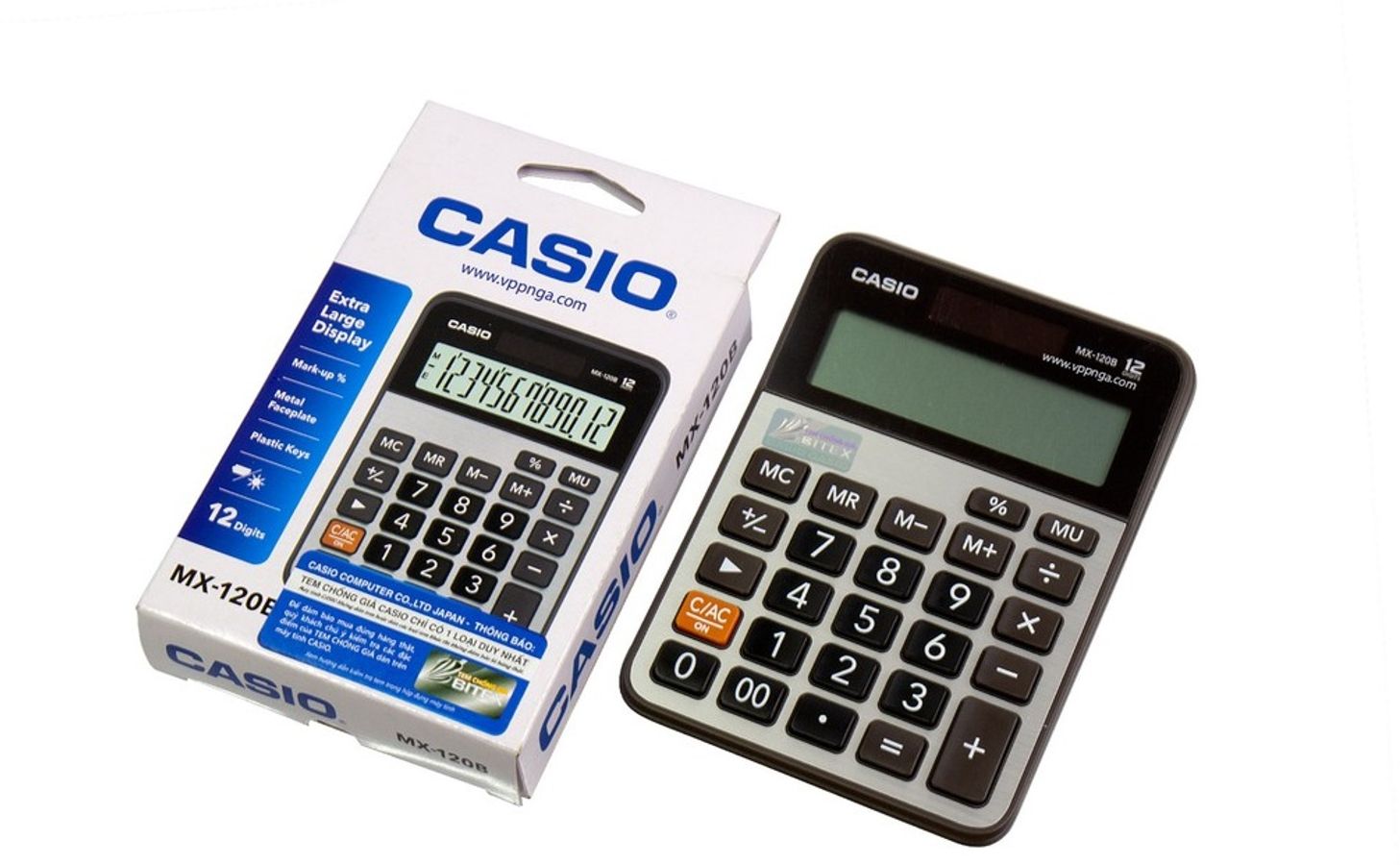 Máy Tính Casio MX-120B Màn Hình Lớn, Số To