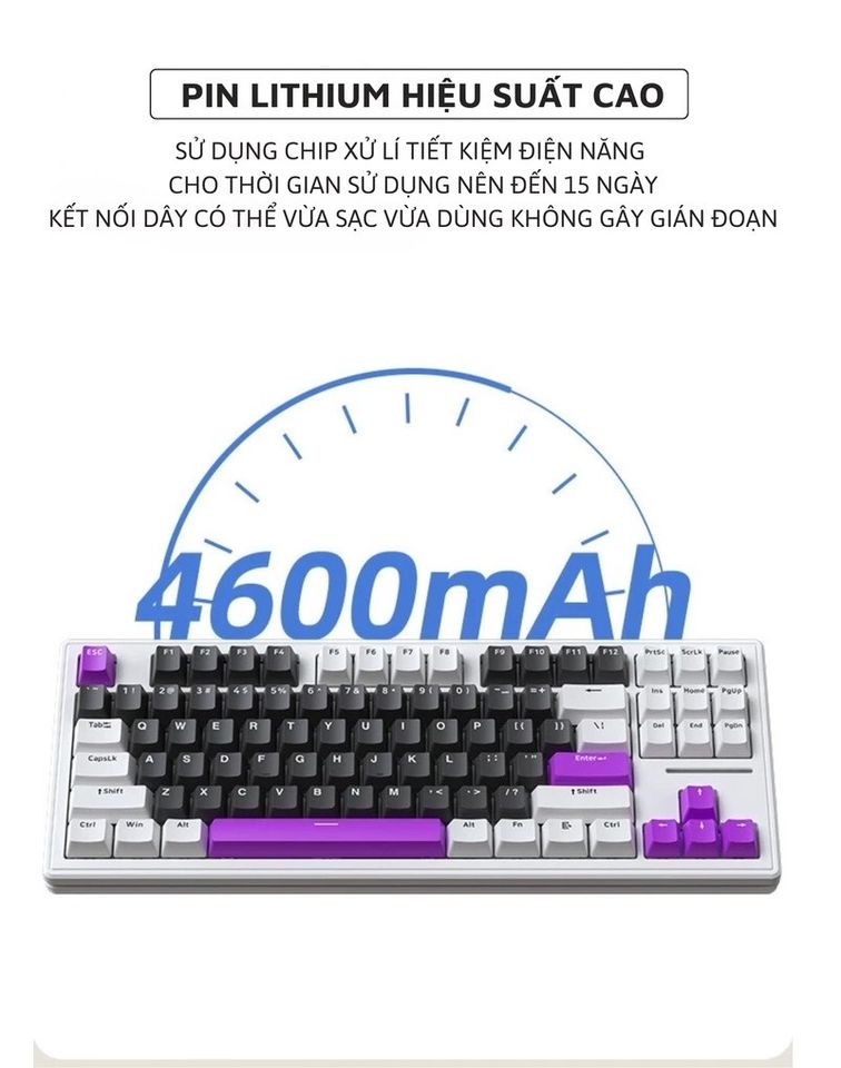 Bàn Phím Cơ Gaming Không Dây Bluetooth XM87 V2 Pro New 2024 | Chiaki.vn