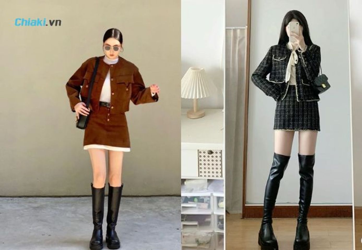 Top 20 Cách phối đồ với giày Boot nữ cổ cao hack dáng đẹp như sao Hàn