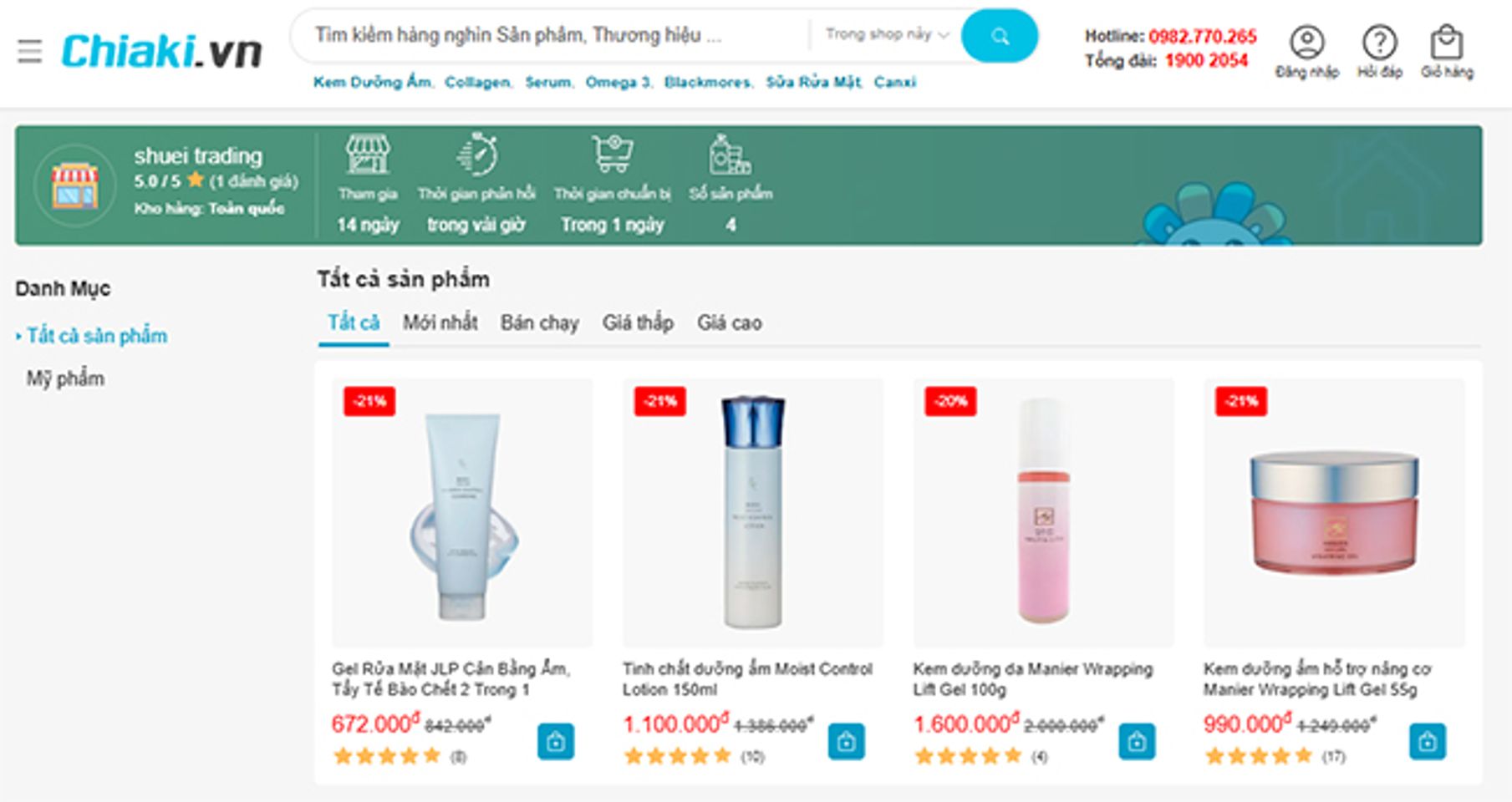 Shuei Trading - Gian hàng chuyên cung cấp mỹ phẩm làm đẹp chính hãng