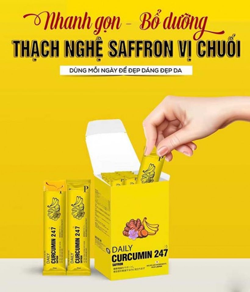 Thạch nghệ vị Safron chuối Daily Curcumin 247 | Chiaki.vn
