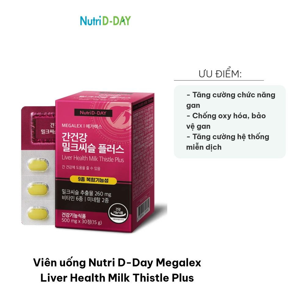Viên uống Nutri D-Day Megalex Liver Health Milk Thistle Plus