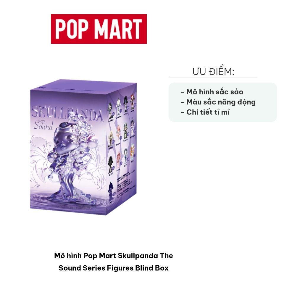 Mô hình Pop Mart Skullpanda The Sound Series Figures Blind Box