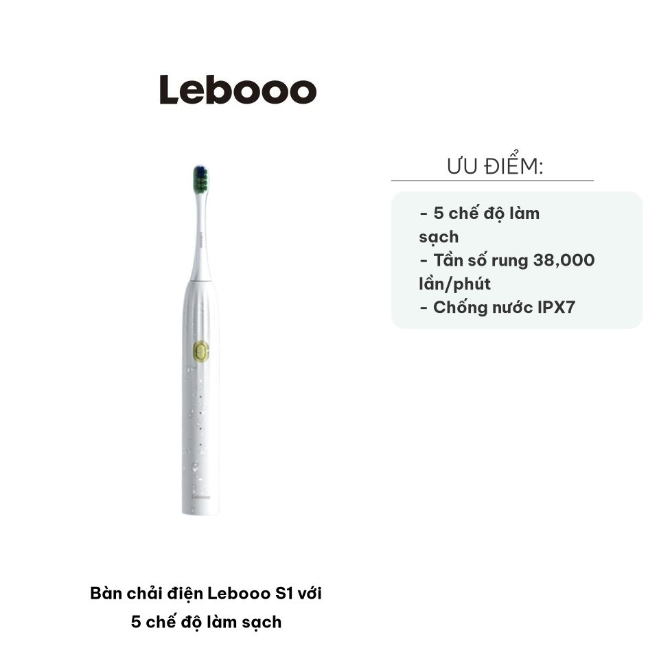 Bàn chải điện Lebooo S1 với 5 chế độ làm sạch
