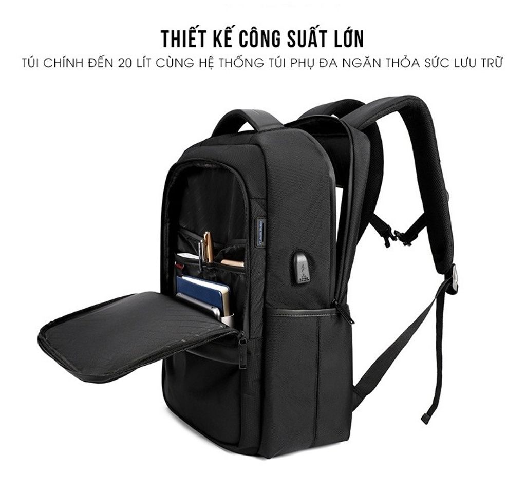 Balo du lịch Arctic Hunter B00120 chống nước có cổng USB