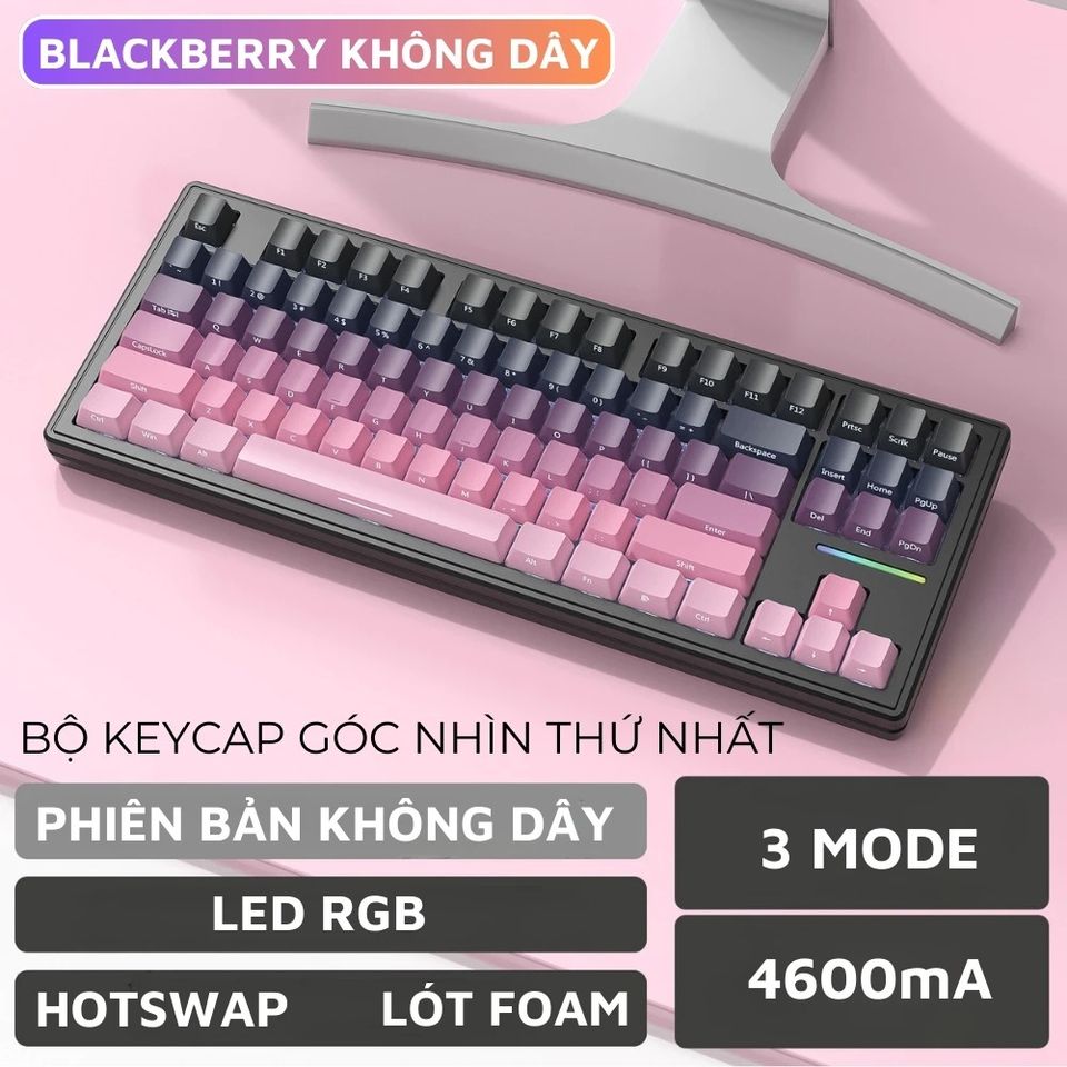 Bàn Phím Cơ Gaming Không Dây Bluetooth XM87 V2 Pro New 2024