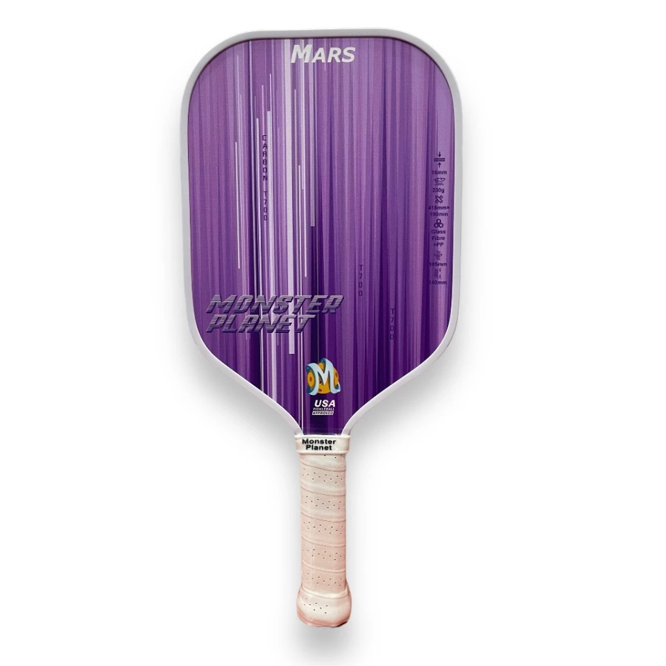 Vợt pickleball Monster Planet Mars sọc Carbon T700