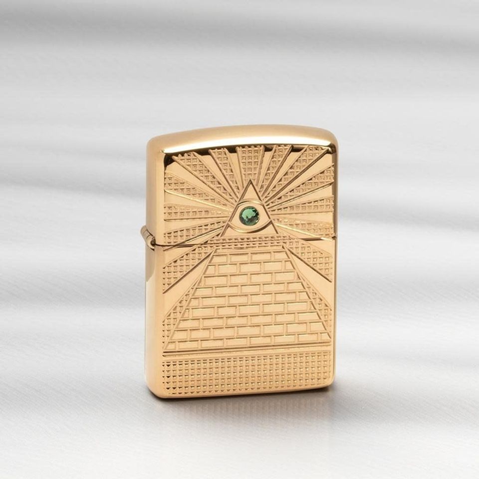 Bật lửa Zippo 49060 Armor Eye of Providence Design High Polish Brass