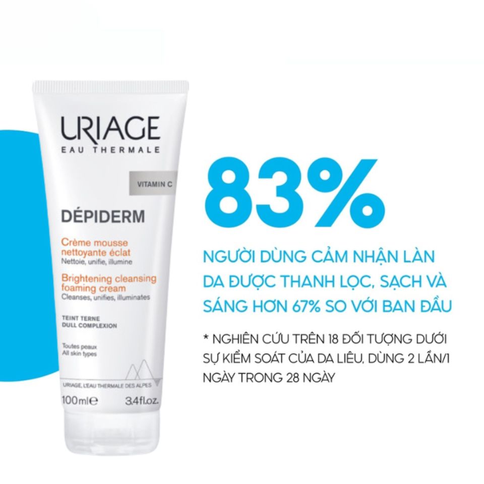 Sữa Rửa Mặt Uriage Depiderm 100mL - Bọt Rửa Mặt Dưỡng Trắng Da ...