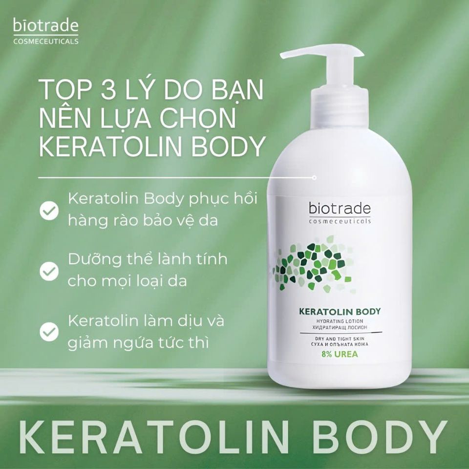 Kem Dưỡng Thể Biotrade Keratolin Hydrating Body Lotion 8% Urea 400ml
