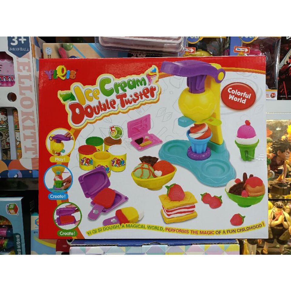 Hộp đồ chơi Đất nặn ICE CREAM DOUBLE TWISTER 8818A - Máy làm bánh và ...