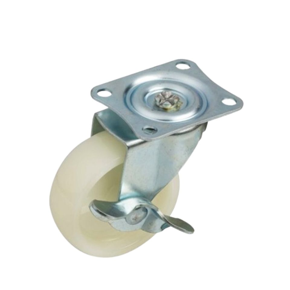 Bánh xe đẩy IVAN 07001 nhựa trắng trong-đế trơn không thắng- kích thước ...