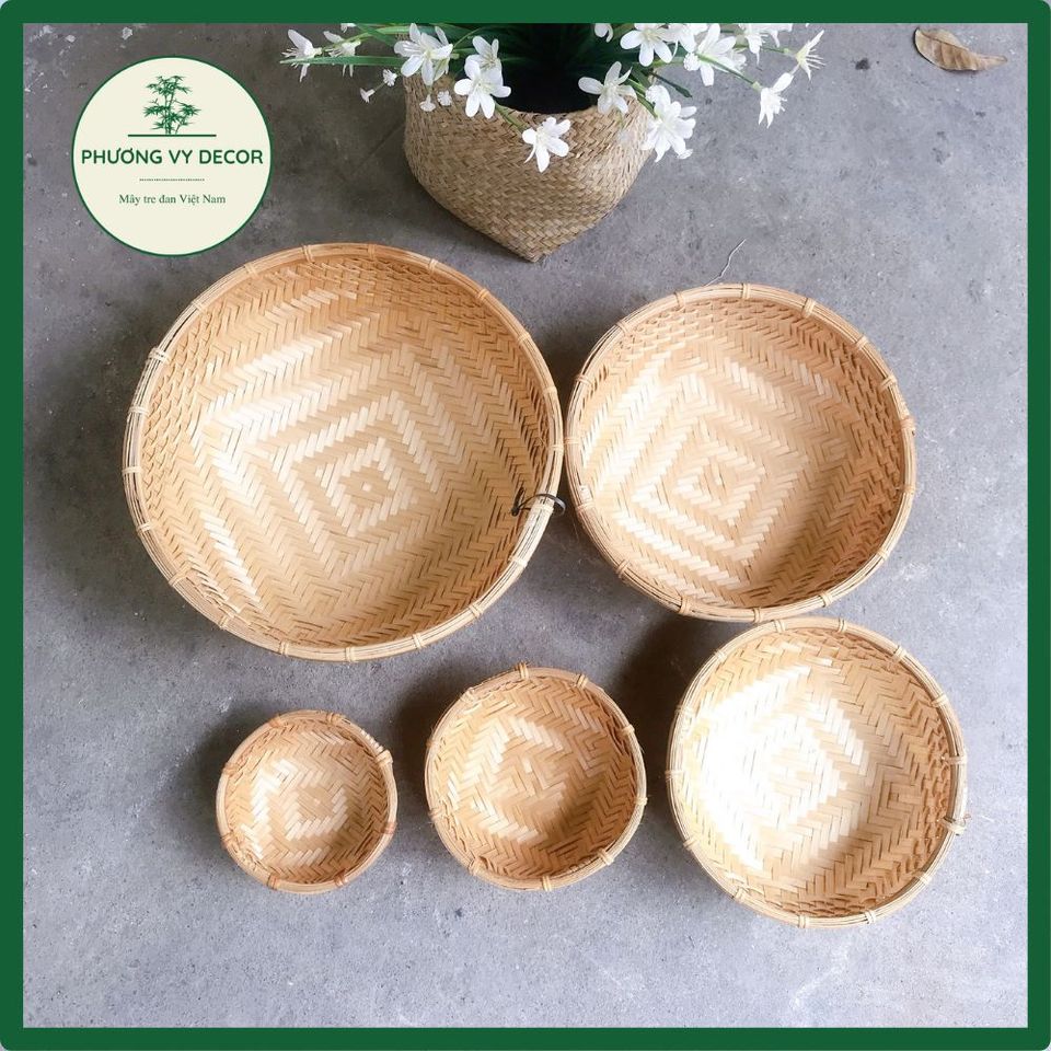 Bộ Thúng Tre Tự Nhiên Đẹp - Giỏ Đựng Hành Tỏi, Cắm Hoa & Trang Trí Bếp ...