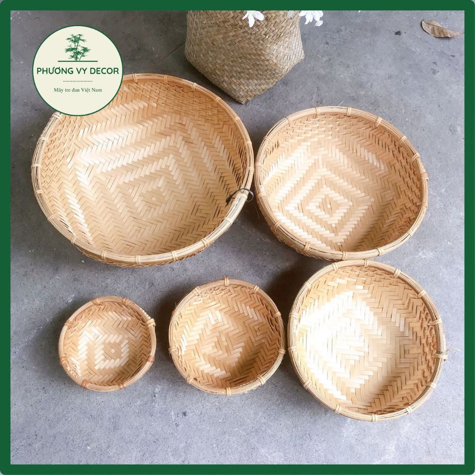 Bộ Thúng Tre Tự Nhiên Đẹp - Giỏ Đựng Hành Tỏi, Cắm Hoa & Trang Trí Bếp ...