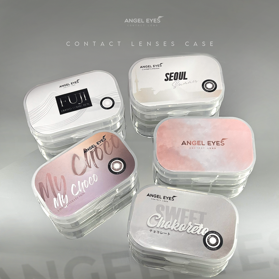 Khay Đựng Lens Có Gương Angel Eyes Kèm Dụng Cụ Đeo Lens - Bảo Vệ và ...