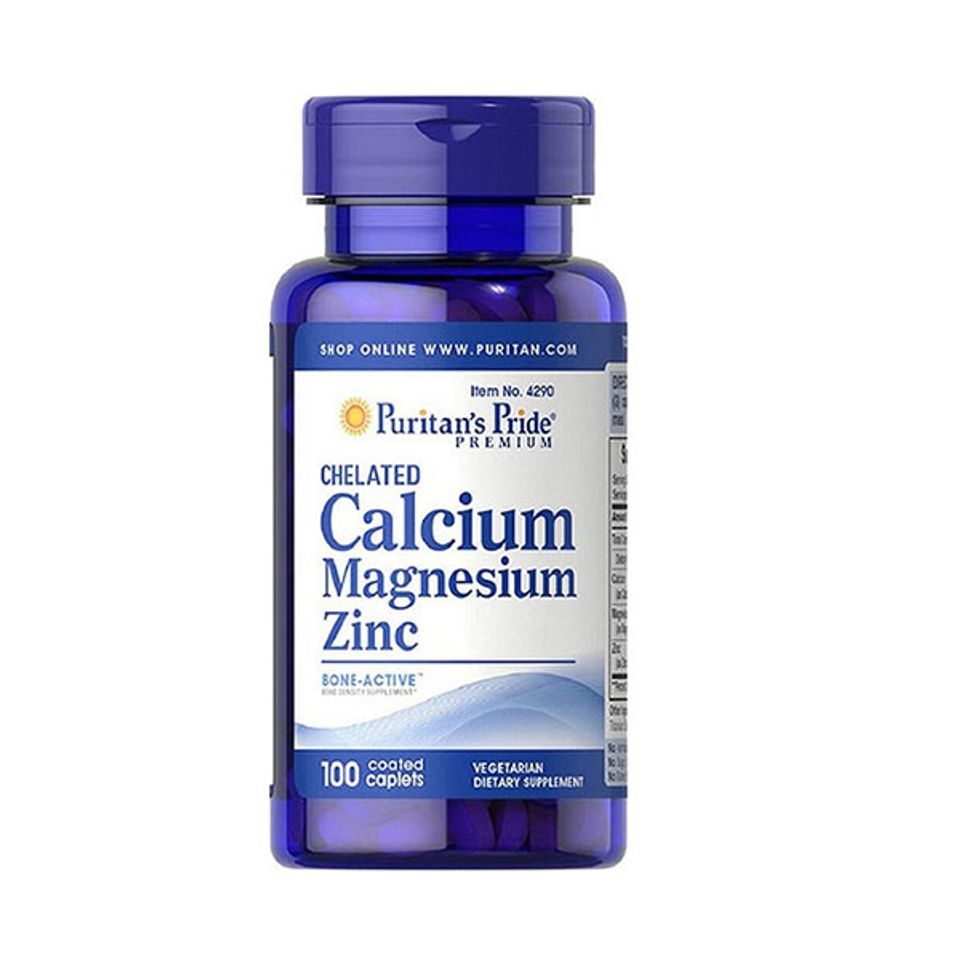 Viên uống Puritan's Pride Chelated Calcium Magnesium Zinc 100 viên - Bổ ...