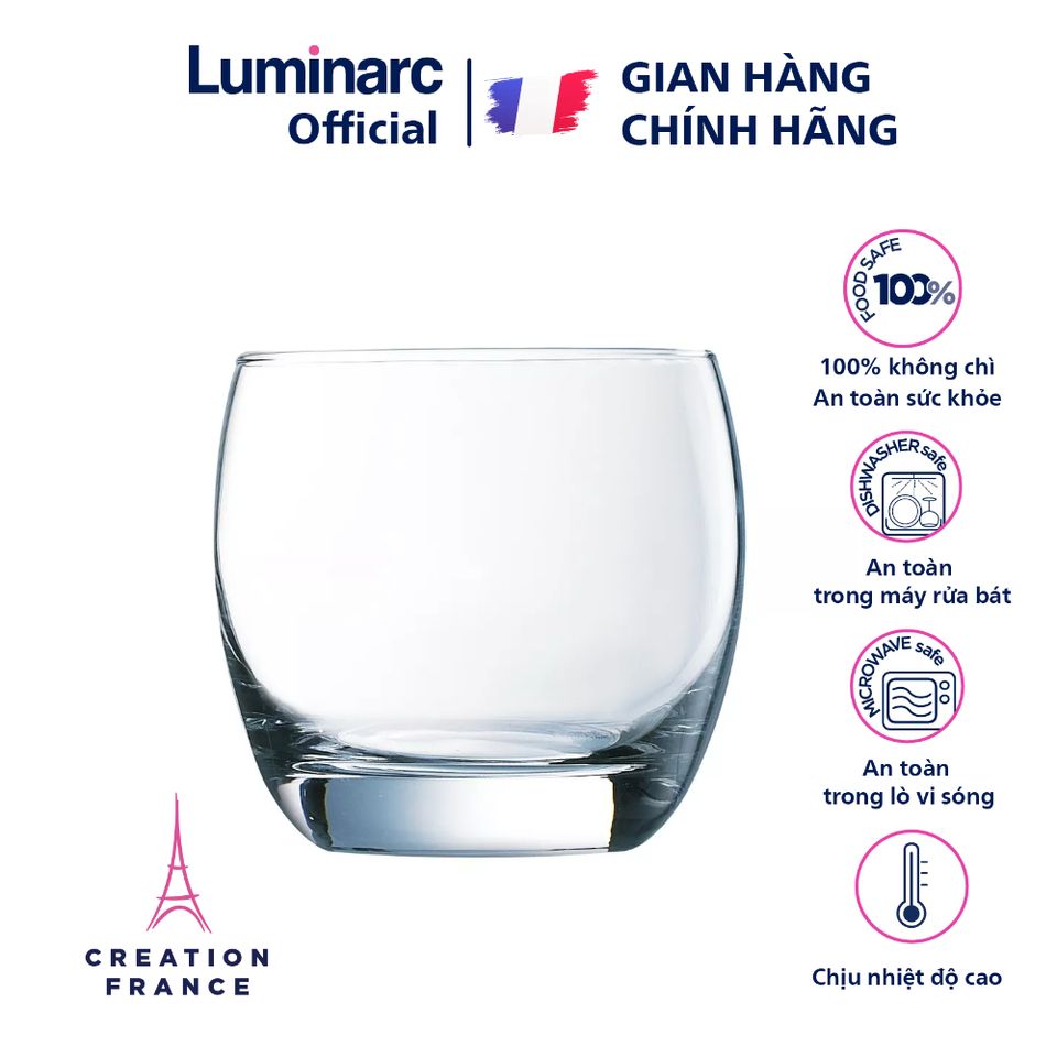 Bộ 6 cốc thủy tinh Luminarc Salto 320ml G2562 - Cốc trứng lùn chính ...