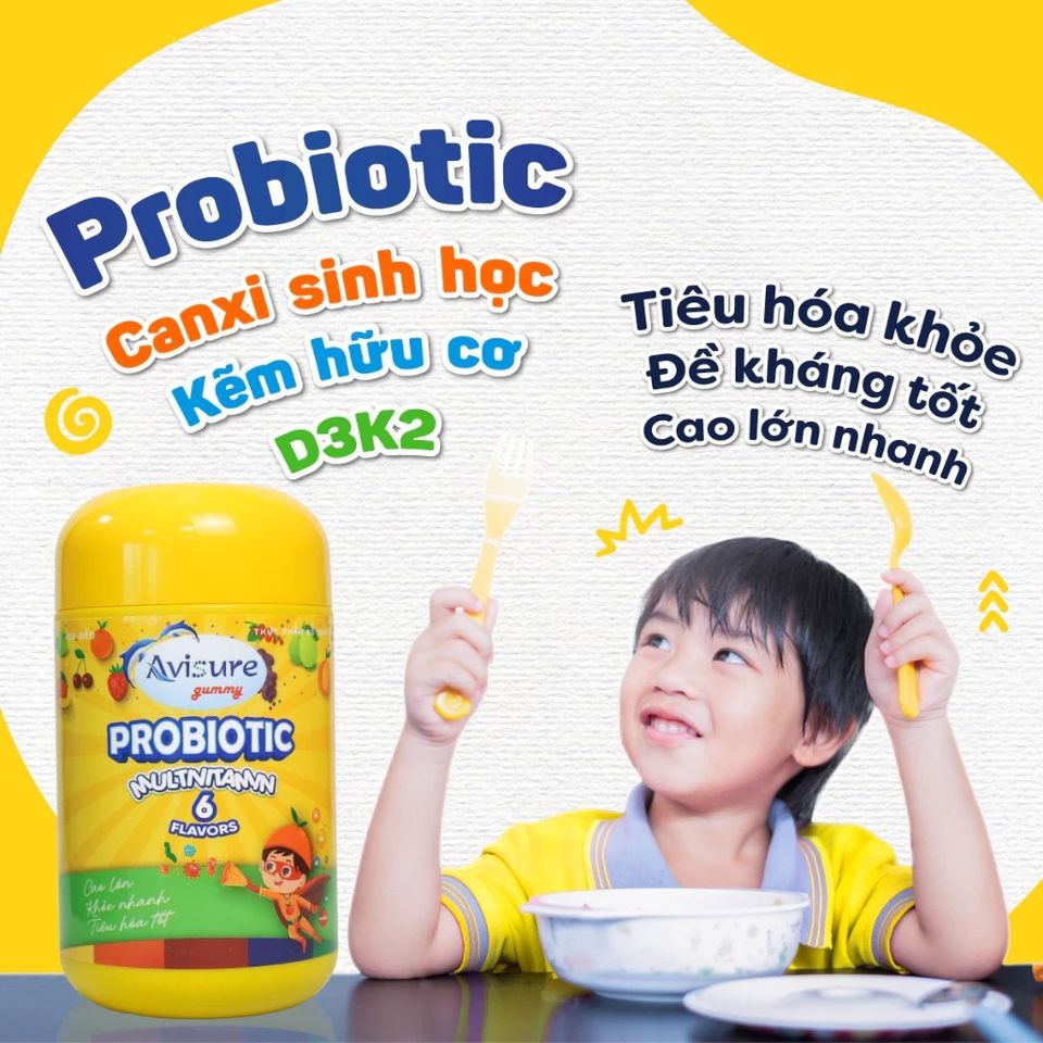 Vitamin Bổ Sung Avisure Gummy Probiotic 6 Hương Vị - Tăng Cường Sức ...