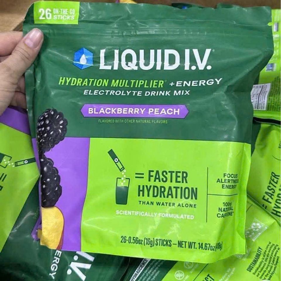 Bột điện giải bù nước Liquid I.V. Hydration Multiplier hộp 30 gói của Mỹ
