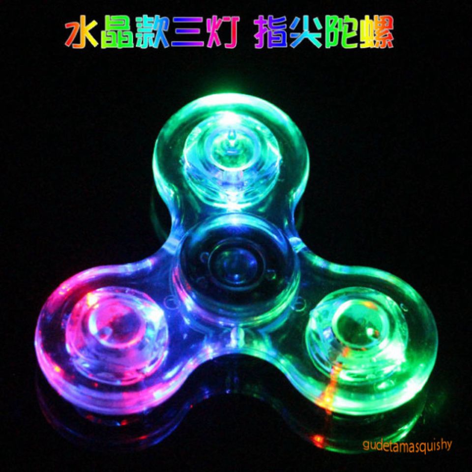 Đồ Chơi Con Quay Phát Sáng 3 Cánh Fidget Spinner LED 7 Màu - Giảm ...