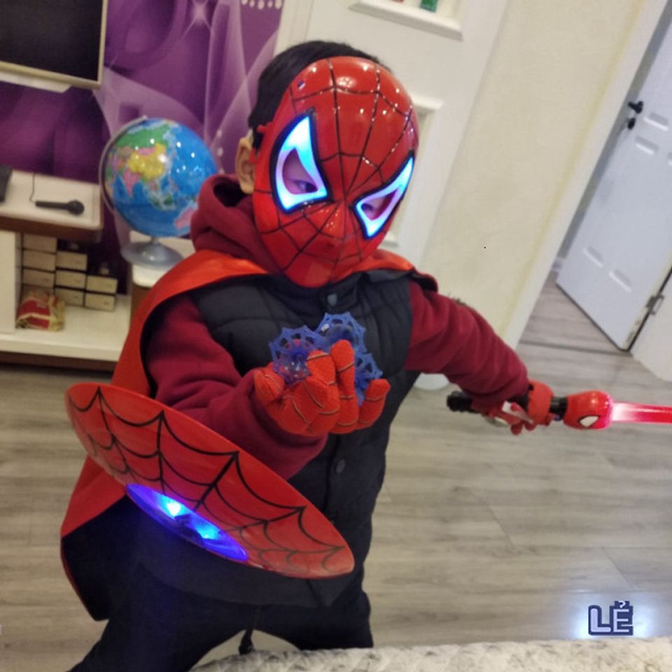 Mặt Nạ Siêu Anh Hùng Marvel Có Đèn Led & Nhạc - Người Nhện, Iron Man ...