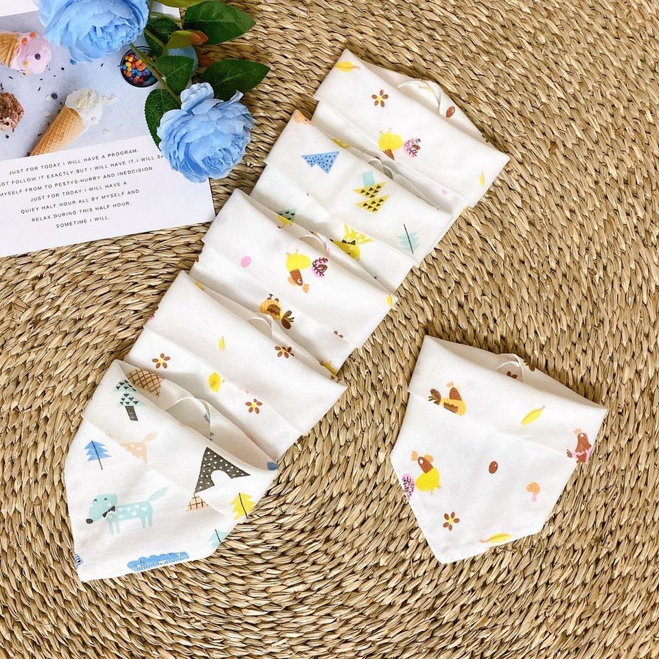 Yếm Tam Giác Dễ Thương Cho Bé - Khăn Yếm Xô 2 Lớp Có Cúc Bấm, Mềm Mại ...