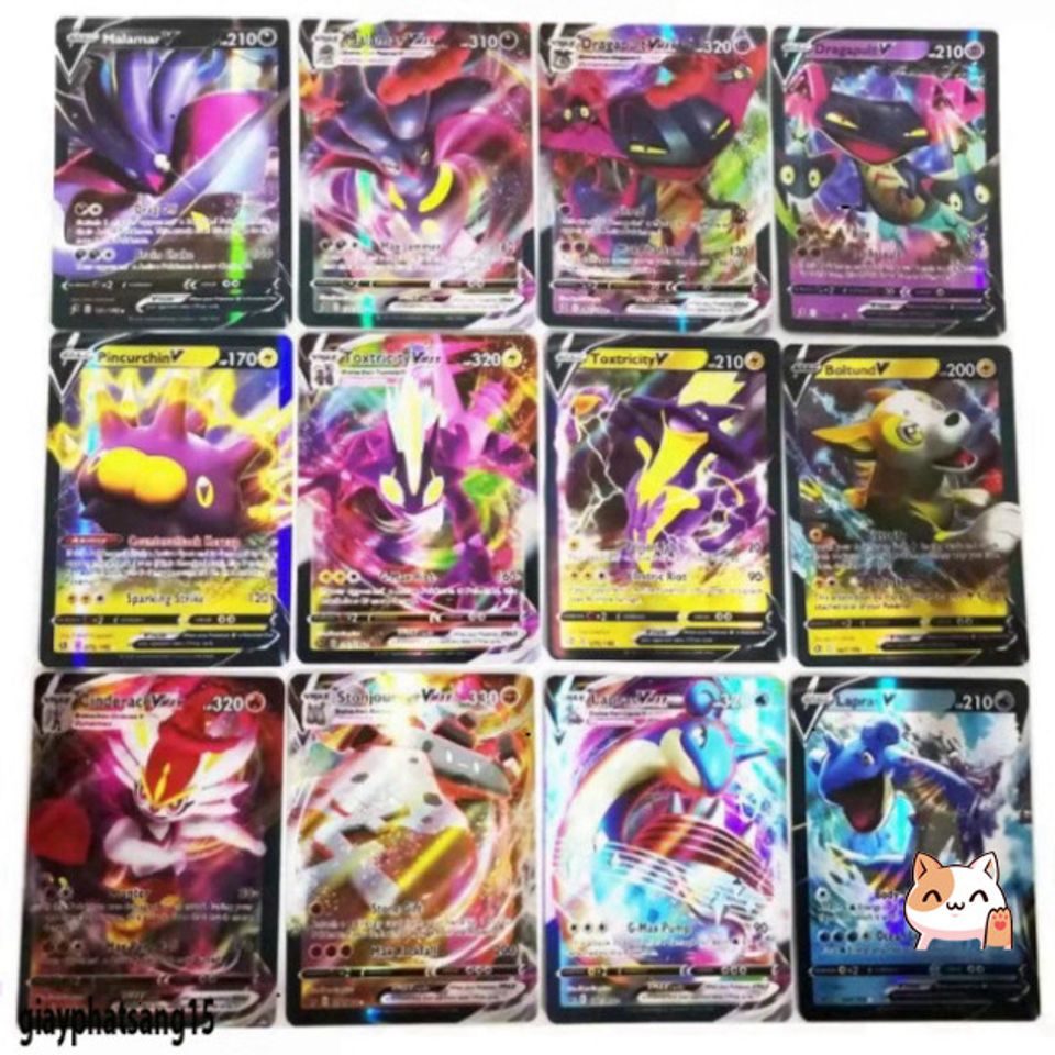 Bộ 100 Thẻ Bài Pokemon Hiếm: 80 Thẻ EX và 20 Thẻ GX Cao Cấp - Món Quà ...