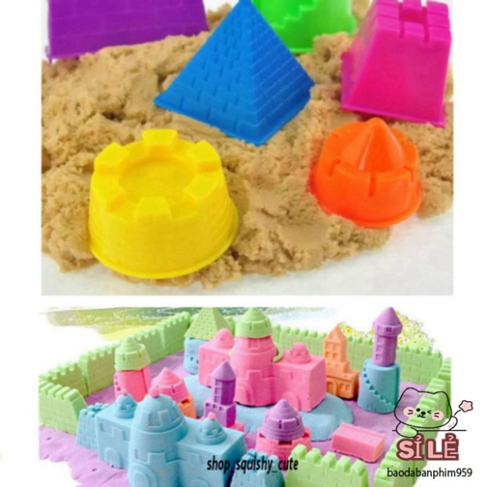 Bộ Combo Cát Động Lực 3kg & Khuôn Lâu Đài 22 Chi Tiết - Cát Dẻo Sinh ...