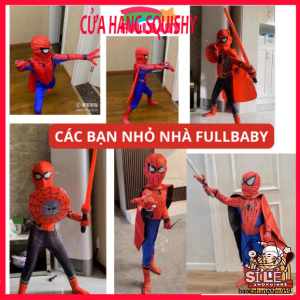 Bộ Cosplay Người Nhện Cho Bé Trai - Áo Choàng, Mặt Nạ, Kiếm, Khiên ...