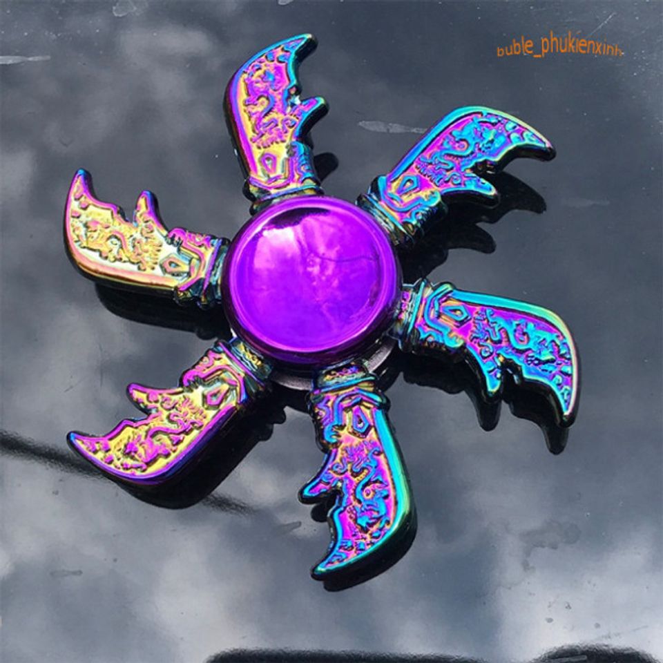 ```CON QUAY SPINNER TÍM GRADIENT Kim loại Rubik giải trí giá rẻ - đồ ...