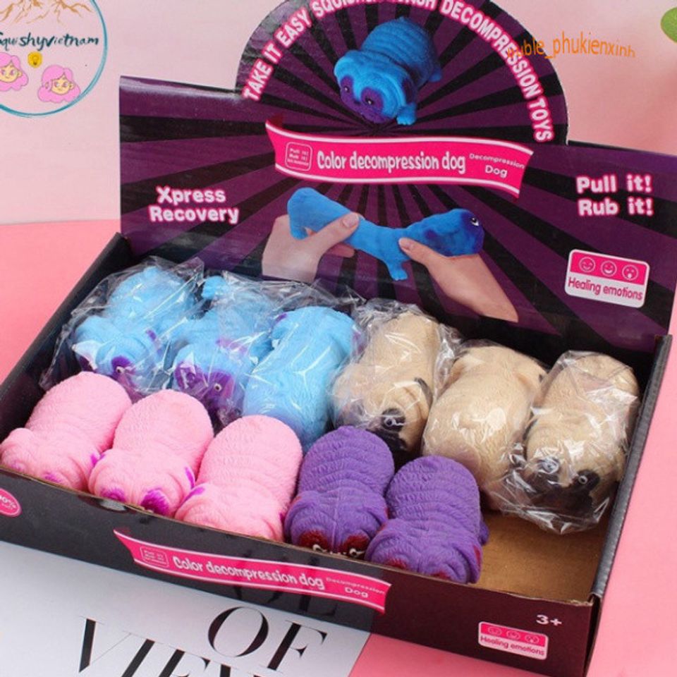 Squishy Chó PUG và Pitbull - Đồ Chơi Giảm Căng Thẳng Dễ Thương, 8 Màu ...