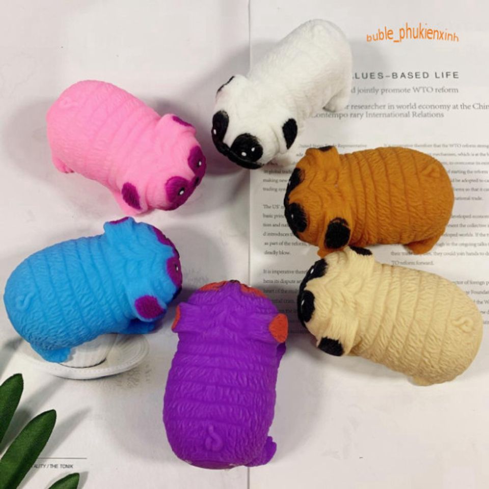 Squishy Chó PUG và Pitbull - Đồ Chơi Giảm Căng Thẳng Dễ Thương, 8 Màu ...