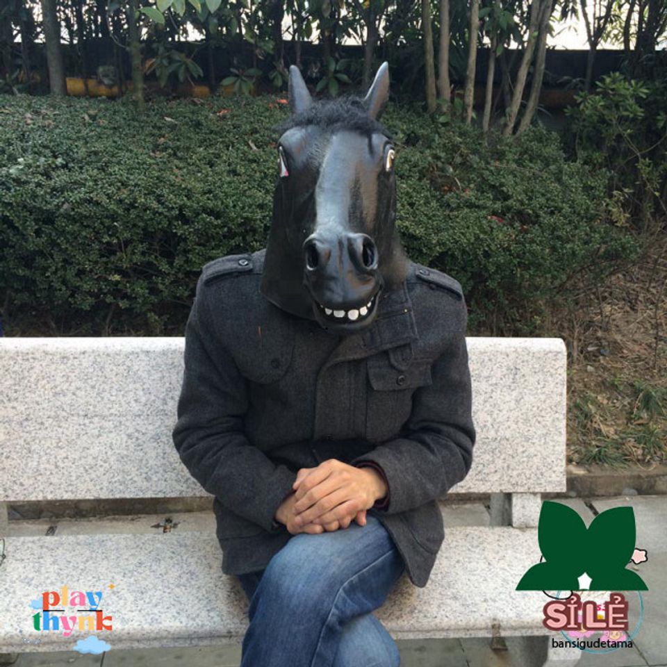 Mặt Nạ Đầu Ngựa Đen Latex - Đạo Cụ Cosplay Halloween và TikTok, Hóa ...