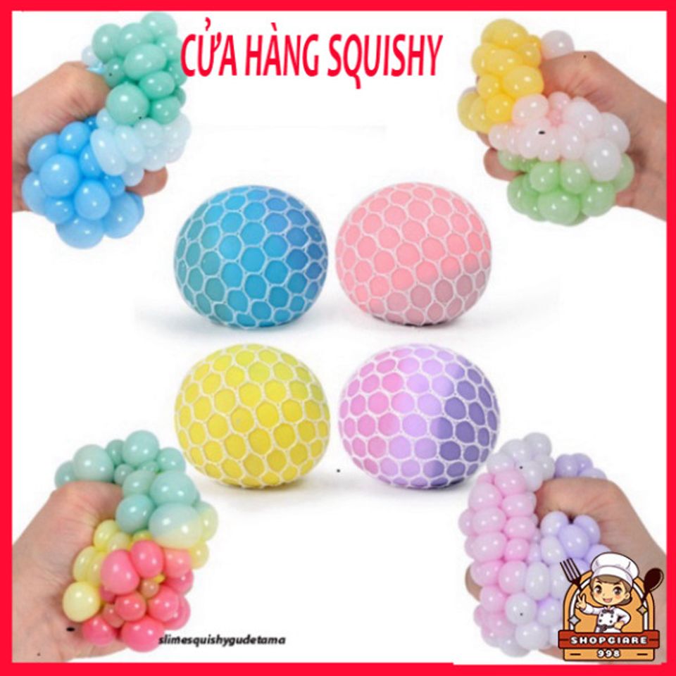 Trứng Lưới Bóp Slime Nho Trút Giận - Đồ Chơi Squishy Thư Giãn Gudetama ...