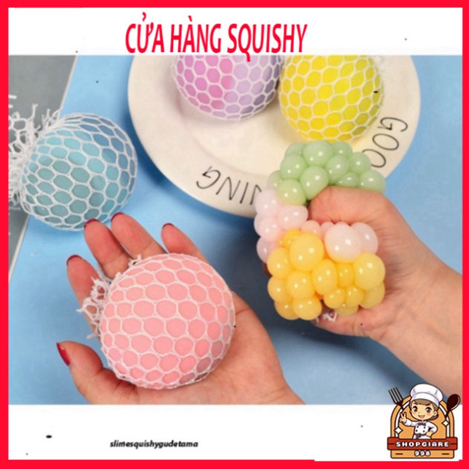 Trứng Lưới Bóp Slime Nho Trút Giận - Đồ Chơi Squishy Thư Giãn Gudetama ...