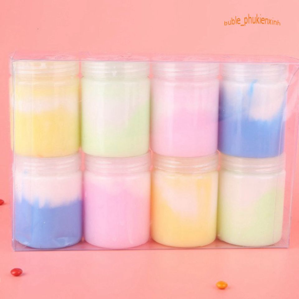 Slime Thạch Sữa Mix 2 Màu Nhũ Ánh Kim - Đồ Chơi Xoa Bóp Squishy Sáng ...