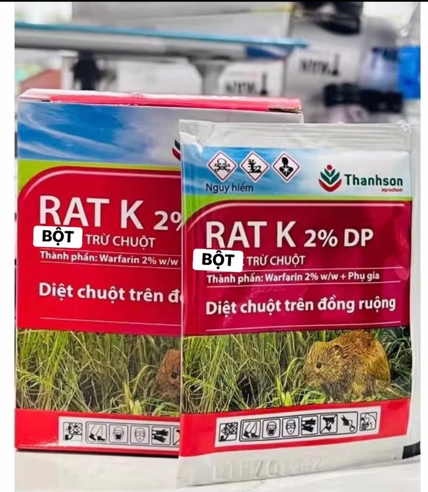 3 _ 5 _ 10 gói bột diệt chuột Rat K 2%DP Thanh Sơn, hàng việt nam ,diệt ...