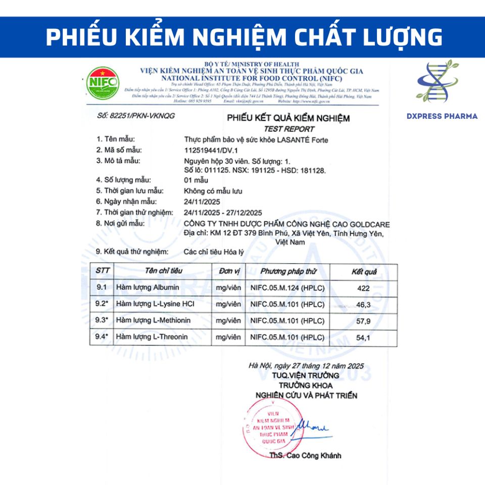Viên Uống Bổ Sung Albumin Lasante Forte - Tăng Cường Sức Khỏe Cho Người ...