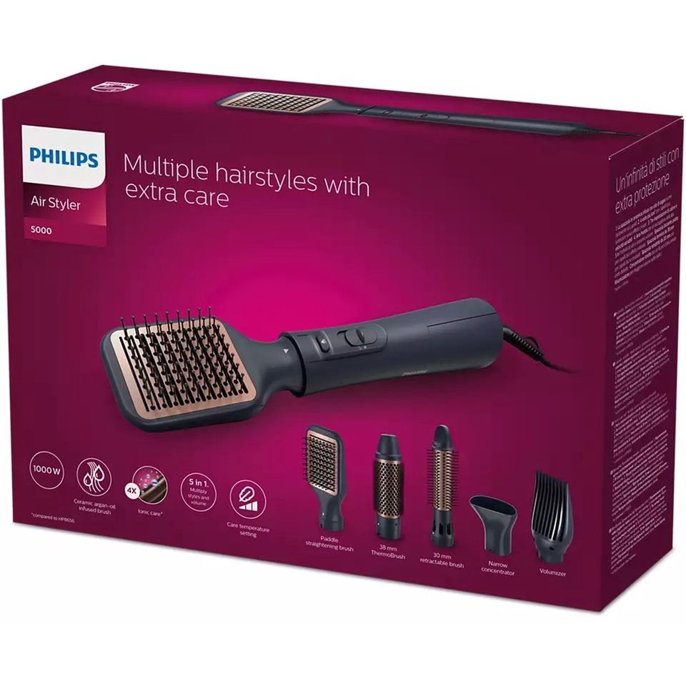 Bộ lược sấy và tạo kiểu tóc 5 in 1 Philips Serie 5000 BHA530/00 735392