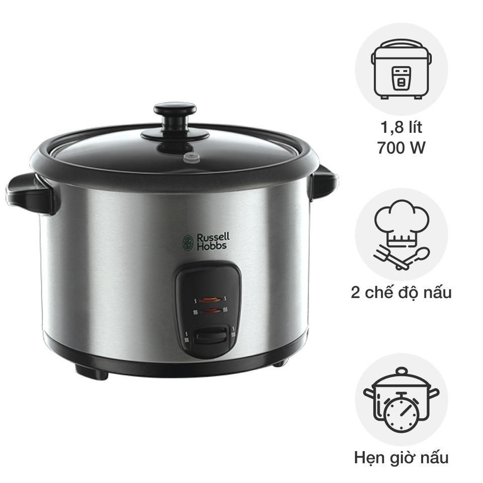 Nồi cơm điện nắp rời Russell Hobbs 1,8 lít 19750-56 Cook Home