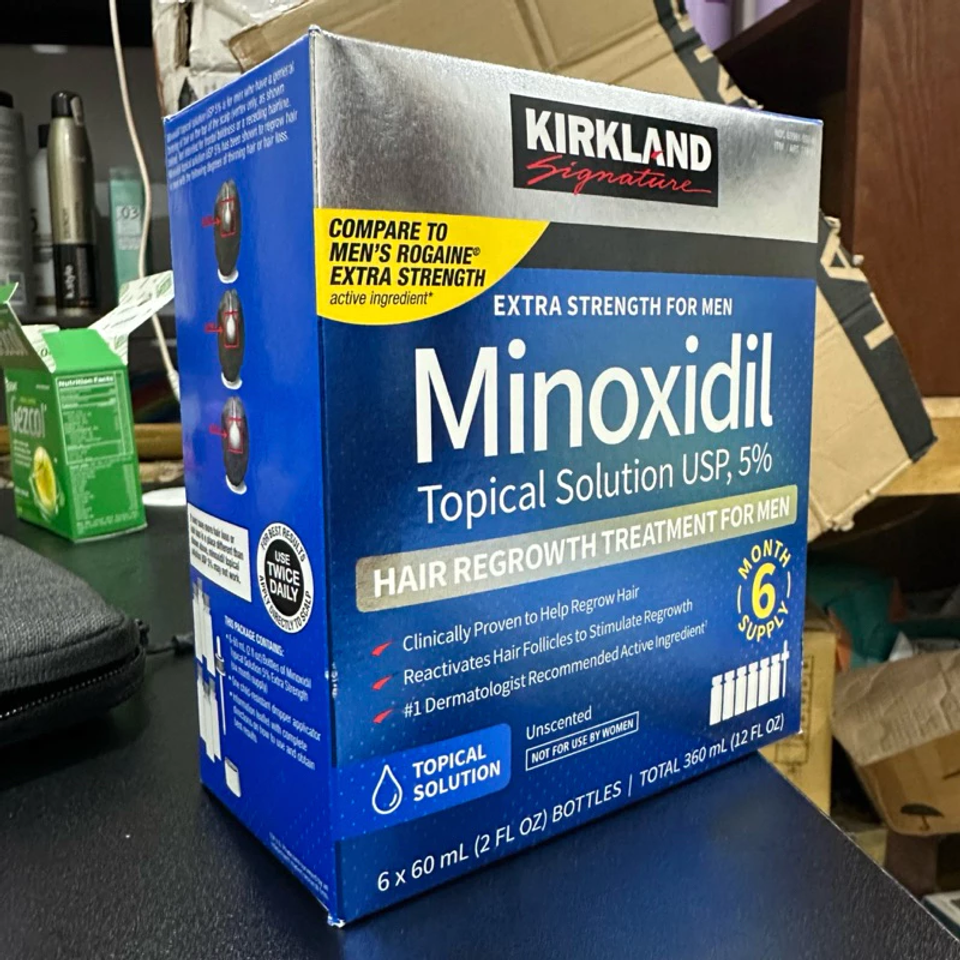 Minoxidil 5% Kirk-land Dung Dịch Mọc Râu Và Tóc Hiệu Quả Của Mỹ Hộp 6 ...