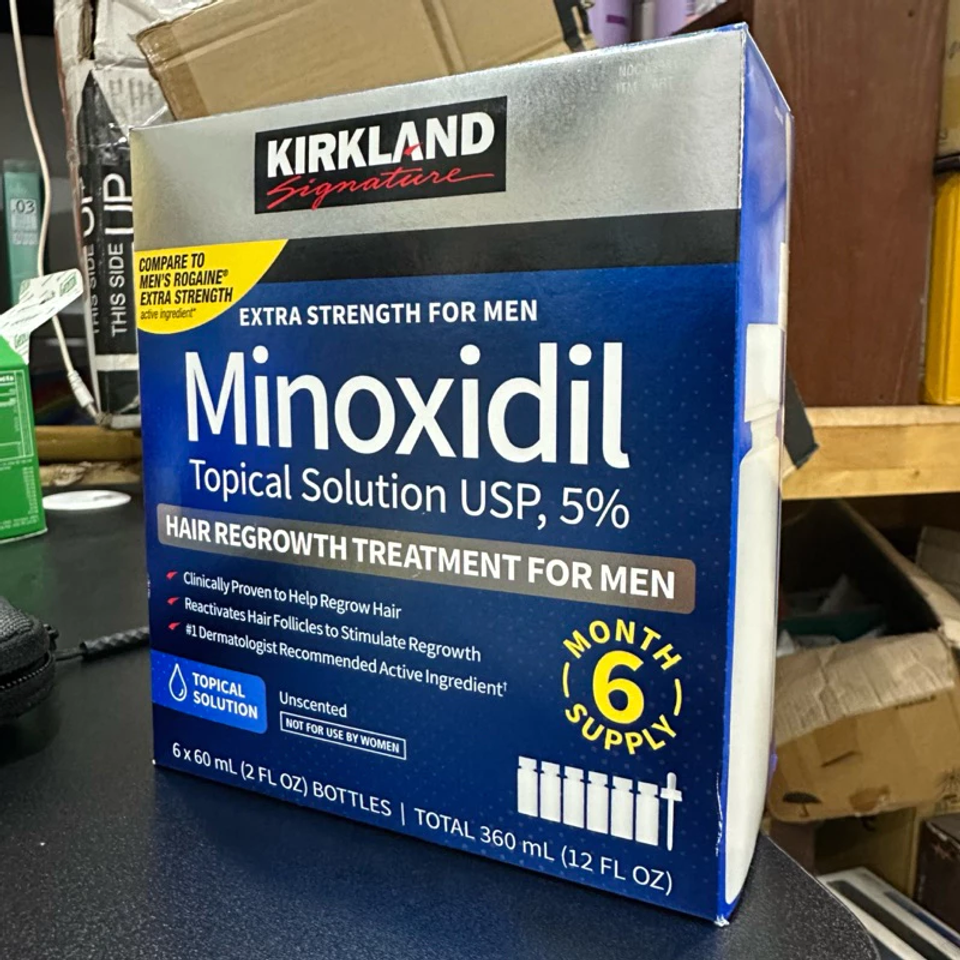 Minoxidil 5% Kirk-land Dung Dịch Mọc Râu Và Tóc Hiệu Quả Của Mỹ Hộp 6 ...